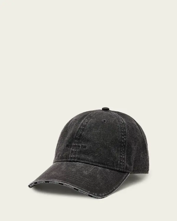 ALLSAINTS Billie Cord Baseball Cap - Washed Black