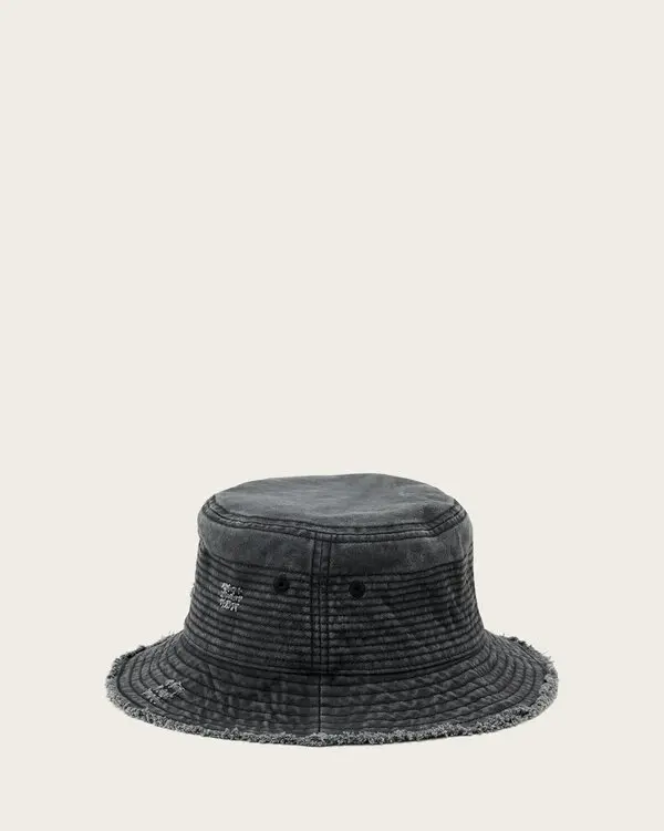 ALLSAINTS Mason Cotton Bucket Hat - Washed Black