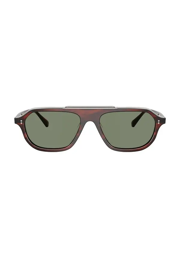 Oliver Spencer Estin Irregular Sunglasses In Brown - Morado Tortoise