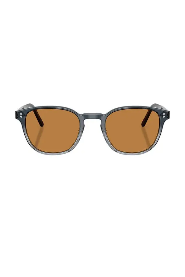 Oliver Spencer Fairmont Sun Irregular Sunglasses In Black - Twilight Gradient
