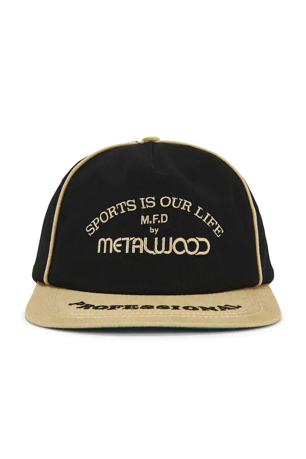 METALWOOD STUDIO Professional Piping Snapback Hat - Black