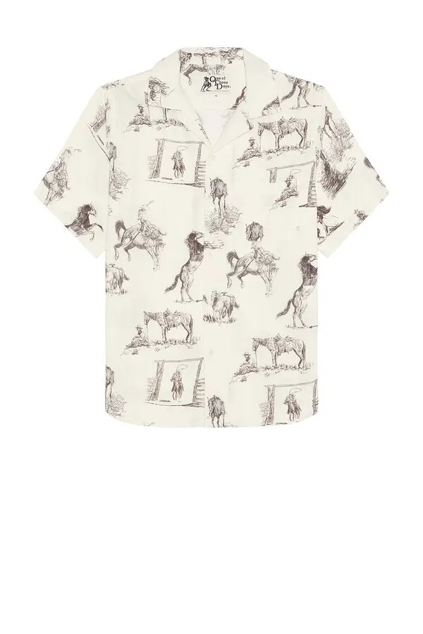 ONE OF THESE DAYS Charcoal Montage Camp Shirt