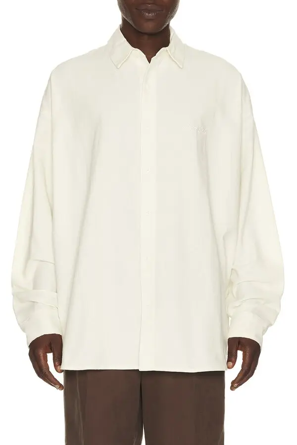 Fear Of God Signature Button Up Shirt In White