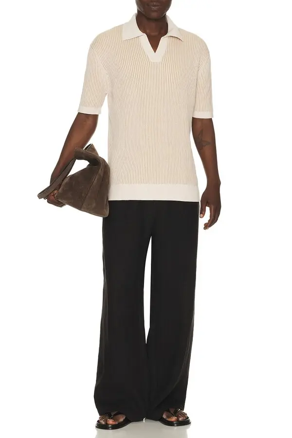Frescobol Carioca Rino Cotton Blend Polo In Nude