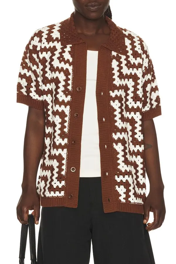 Frescobol Carioca Pinto Crochet Cardigan