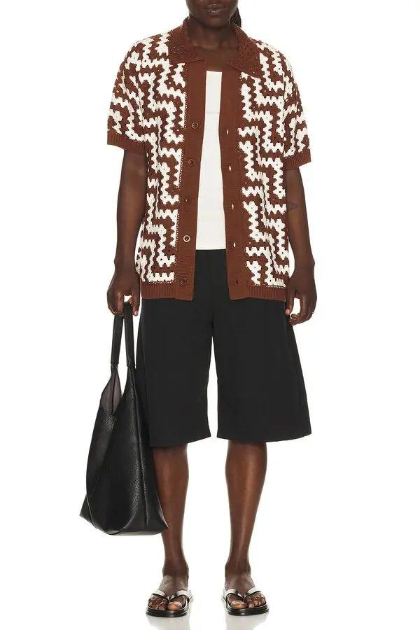 Frescobol Carioca Pinto Crochet Cardigan