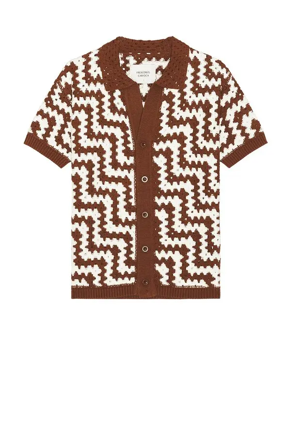 Frescobol Carioca Pinto Crochet Cardigan