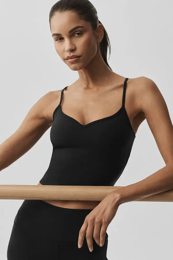 Alo Yoga Airbrush Refined Bra Tank Top - Black