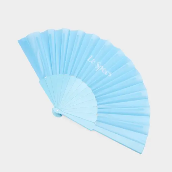 Le Specs Folding Fan - Blue
