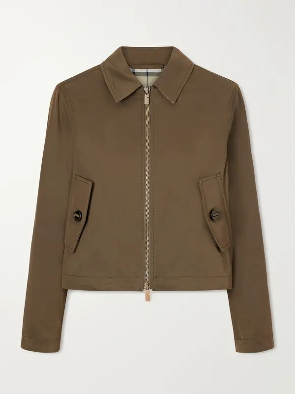 Burberry Gabardine Capsule Cotton-blend Jacket - Green