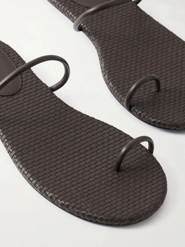 ST. AGNI Woven Leather Sandals