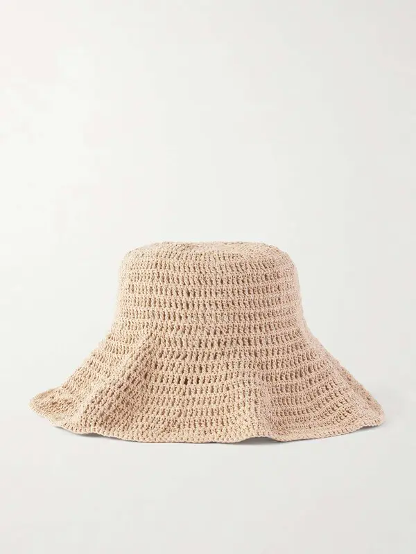 Magda Butrym Raffia Fedora - Beige