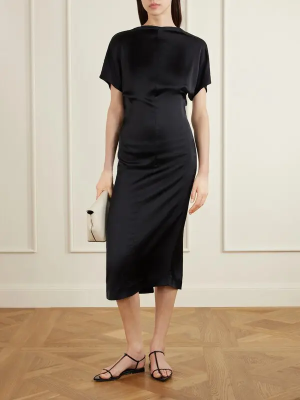 Tove Satin Midi Dress
