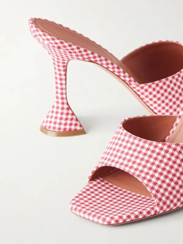 Amina Muaddi Lupita 95 Woven Mules - Red