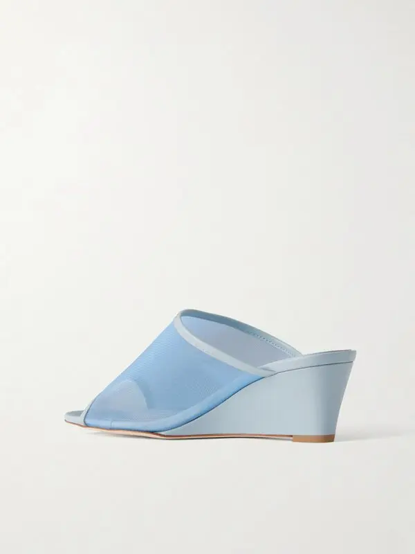 AeydĒ Suzanne Wedge Mules - Blue