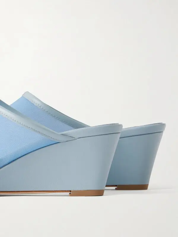 AeydĒ Suzanne Wedge Mules - Blue