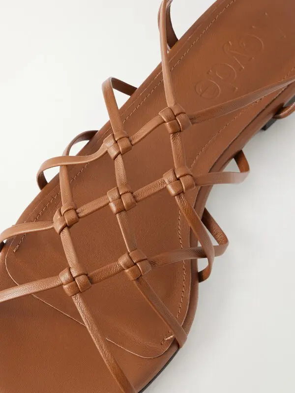AeydĒ Anisa Leather Flat Sandals
