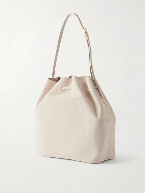 LIFFNER Charm Suede Drawstring Shoulder Bag