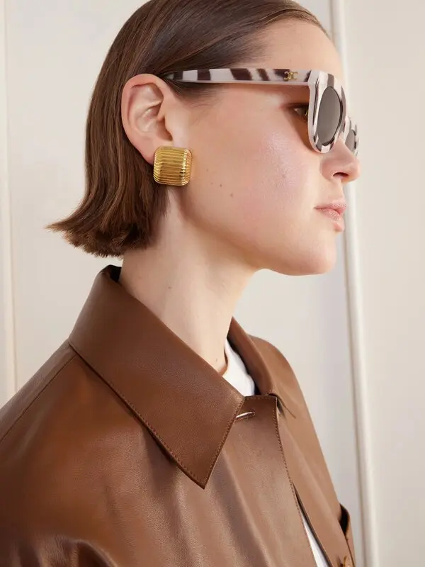 Celine Cat Eye Acetate Sunglasses - Brown