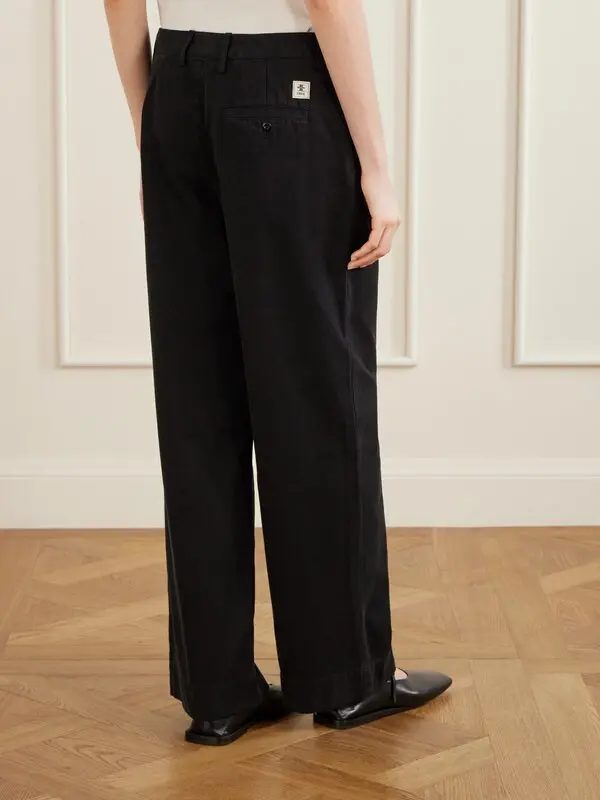 Eterne Benson Cotton-gabardine Straight-leg Pants