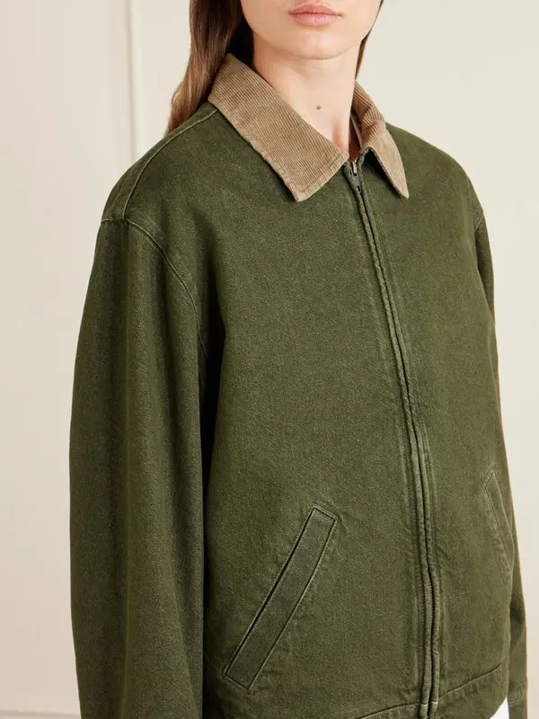 Aimé Leon Dore Corduroy-trimmed Denim Jacket