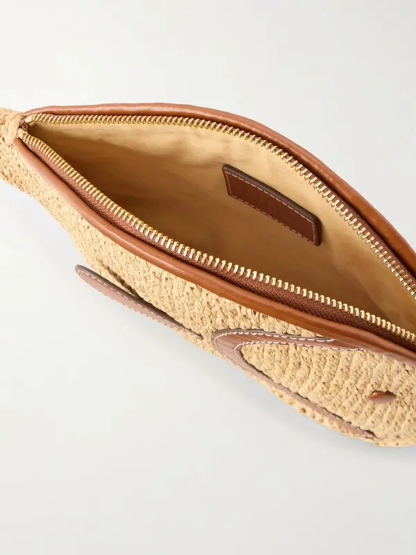 Staud Pesce Raffia Clutch - Neutrals