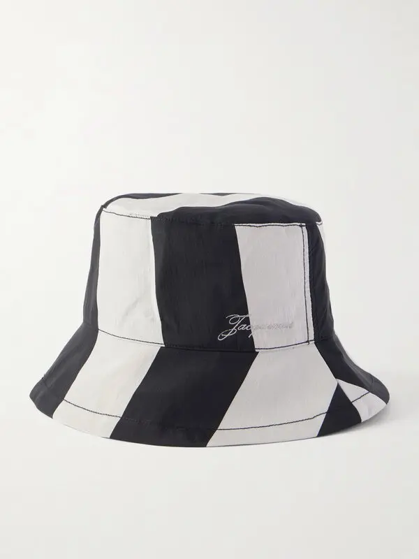 Jacquemus Le Bob Checked Bucket Hat - Black