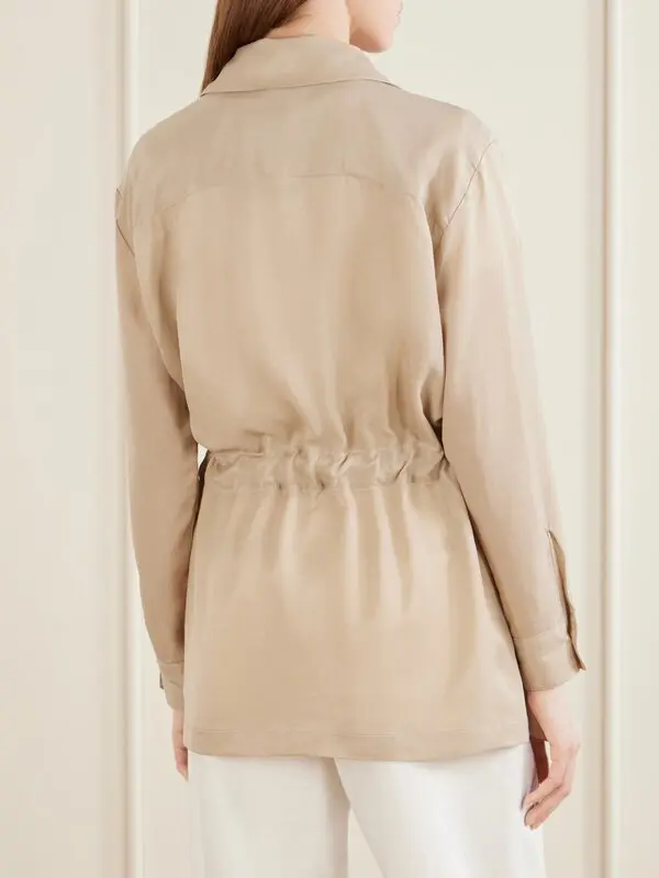 LESET Kim Drawstring Tencel™ Lyocell Jacket - Neutrals