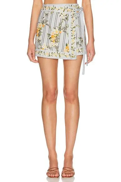 Agua Bendita Luna Mini Sarong Skirt - Valle