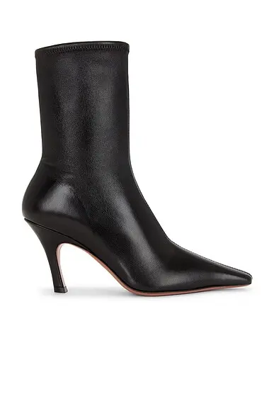 Amina Muaddi Jamie Nappa 80 Boot - Black