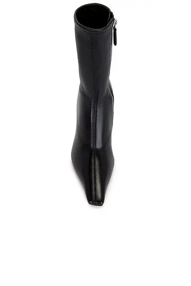 Amina Muaddi Jamie Nappa 80 Boot - Black