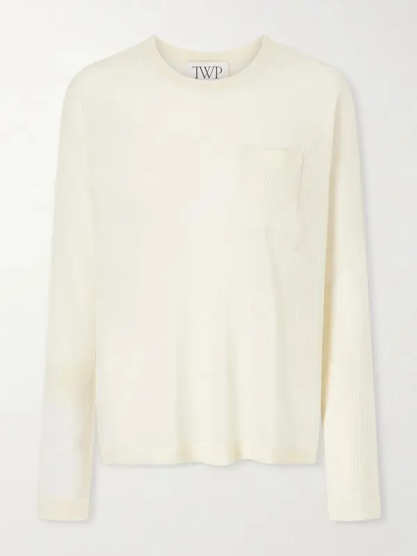 TWP Crocheted Cashmere Sweater - Neutrals