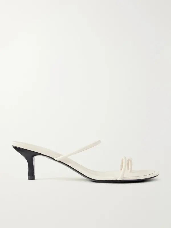 ST. AGNI Leather Sandals - Neutrals