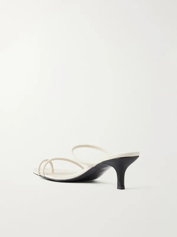 ST. AGNI Leather Sandals - Neutrals