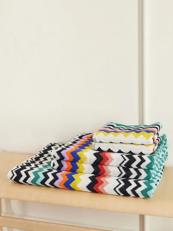 Missoni Set Of Five Striped Cotton-terry Towels - Multi