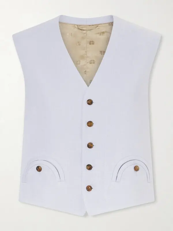 BLAZÉ MILANO Feral Canvas Vest - Blue