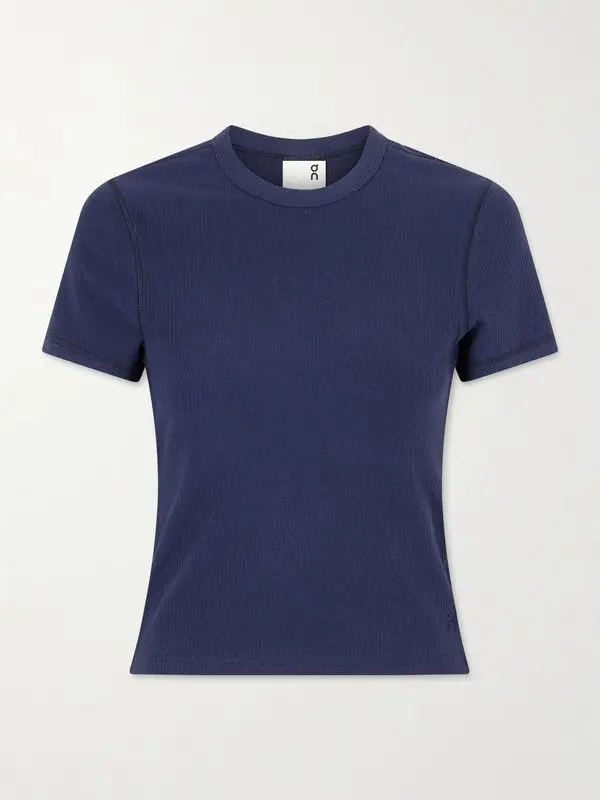 On All-day Rib Lyocell And Cotton-blend T-shirt - Blue