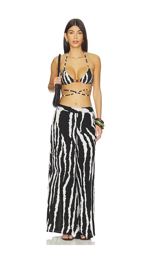 VILLA FRESCA Norah Triangle Bikini Top - Zebra