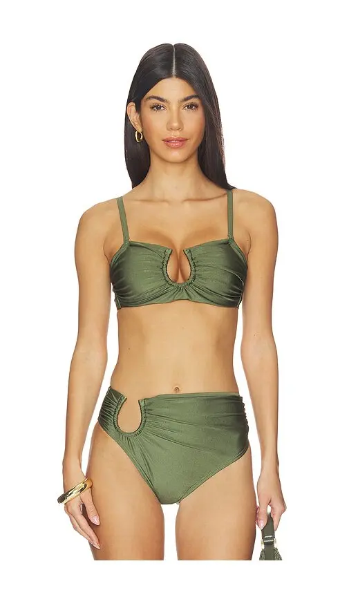 VILLA FRESCA Sofia Bikini Top In Olive - Sage