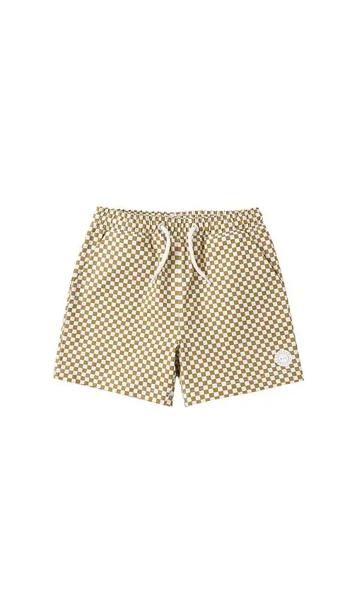 RYLEE + CRU Checkerboard Boardshorts - Ocre Check
