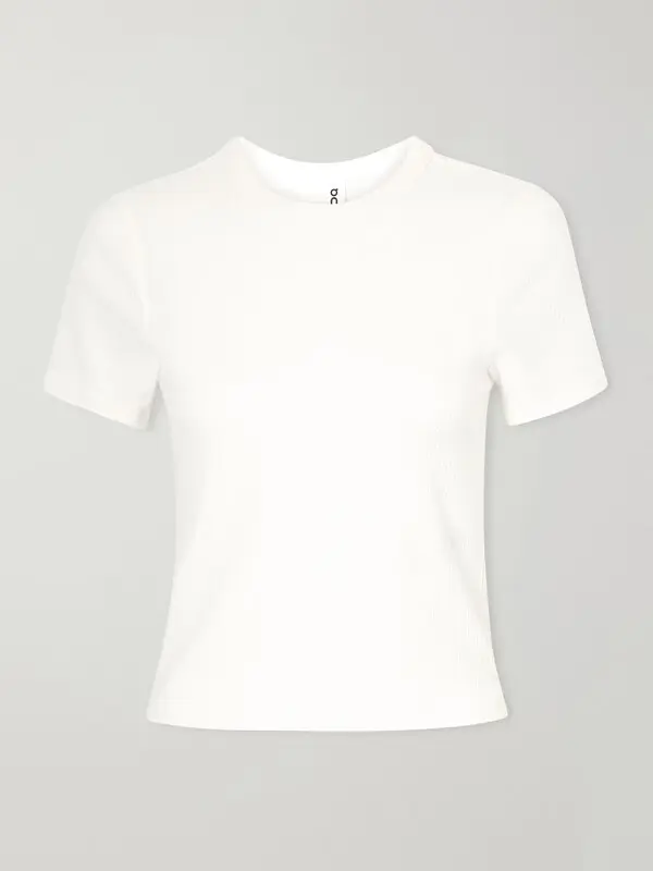 On All-day Rib Lyocell And Cotton-blend T-shirt - Neutrals