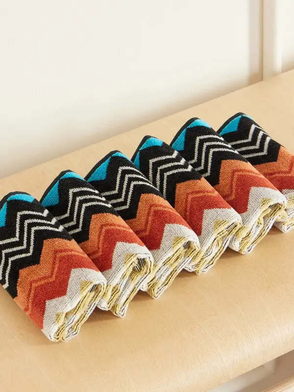 Missoni Giacomo Set Of Five Cotton-terry Towels - Multi