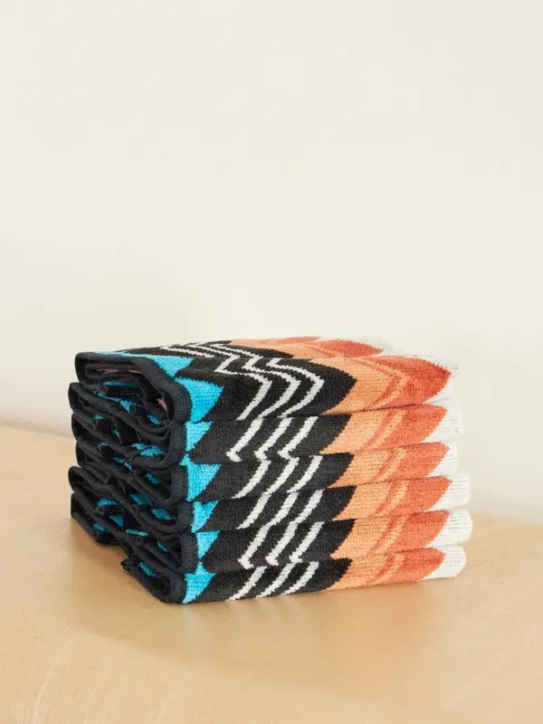 Missoni Giacomo Set Of Five Cotton-terry Towels - Multi