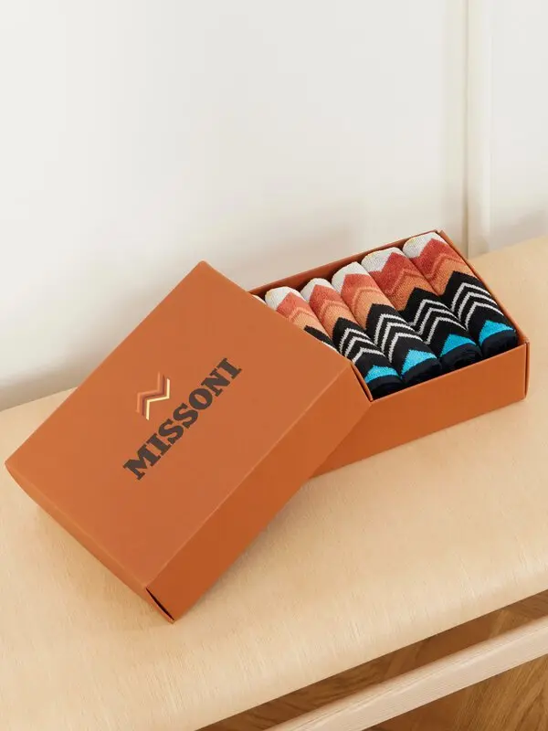 Missoni Giacomo Set Of Five Cotton-terry Towels - Multi