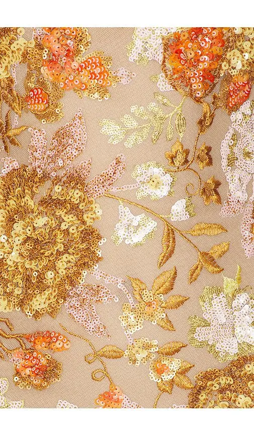 ZULEYHA KURU Manon Sequin Embellished Floral Dress