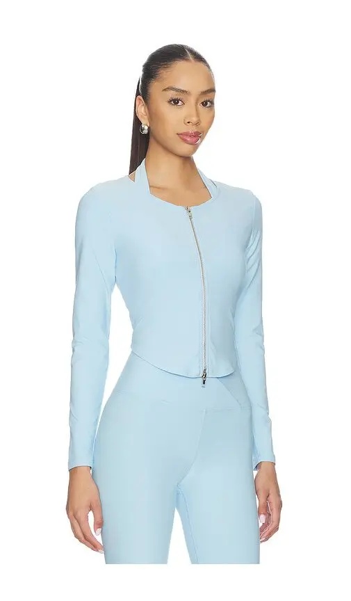 Year Of Ours Stretch Zip Up Cardigan - Sky