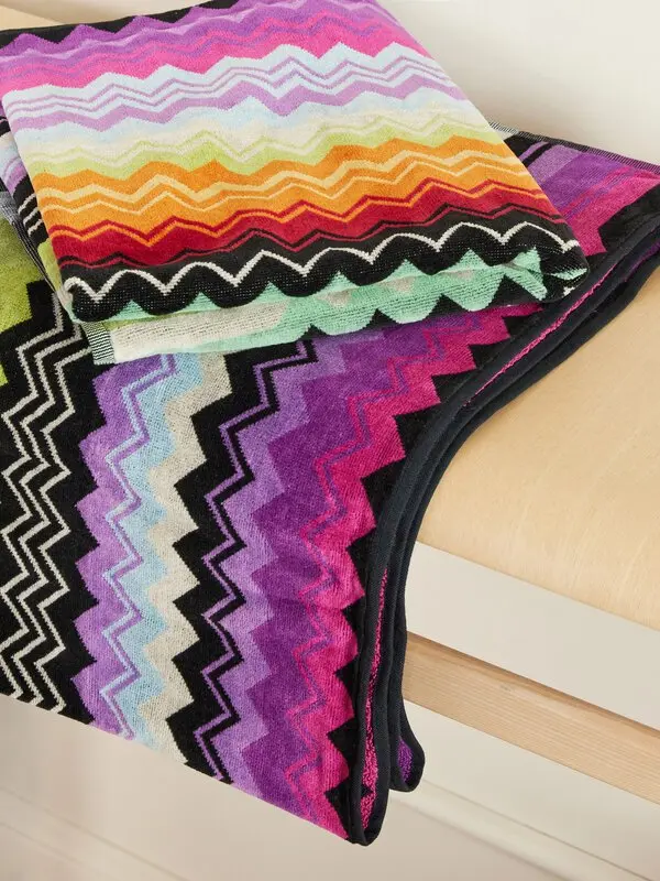 Missoni Giacomo Set Of Five Striped Jacquard-knit Cotton-terry Towels - Multi