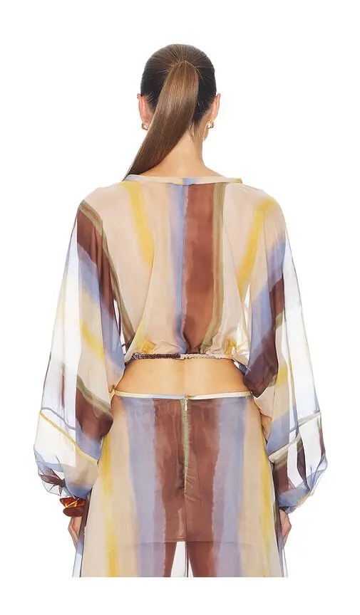 JBQ Elise Cropped Chiffon Top