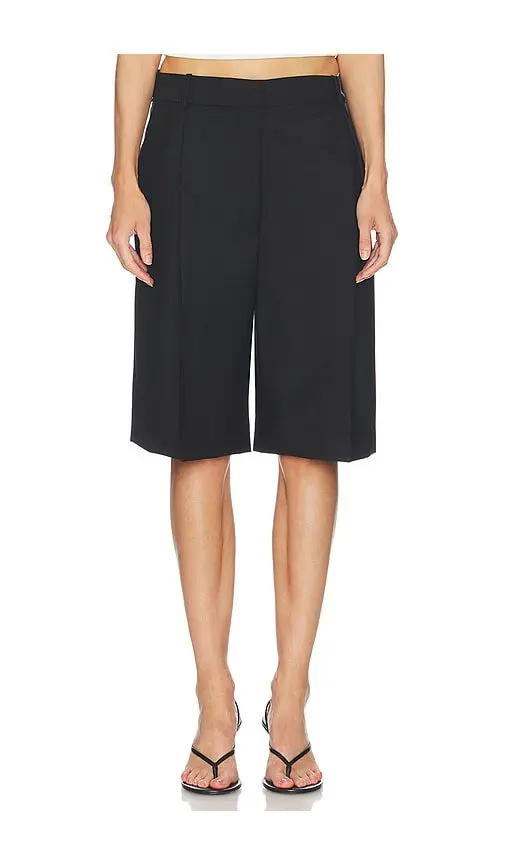 RÓHE Tailored Single Pleat Shorts - Black