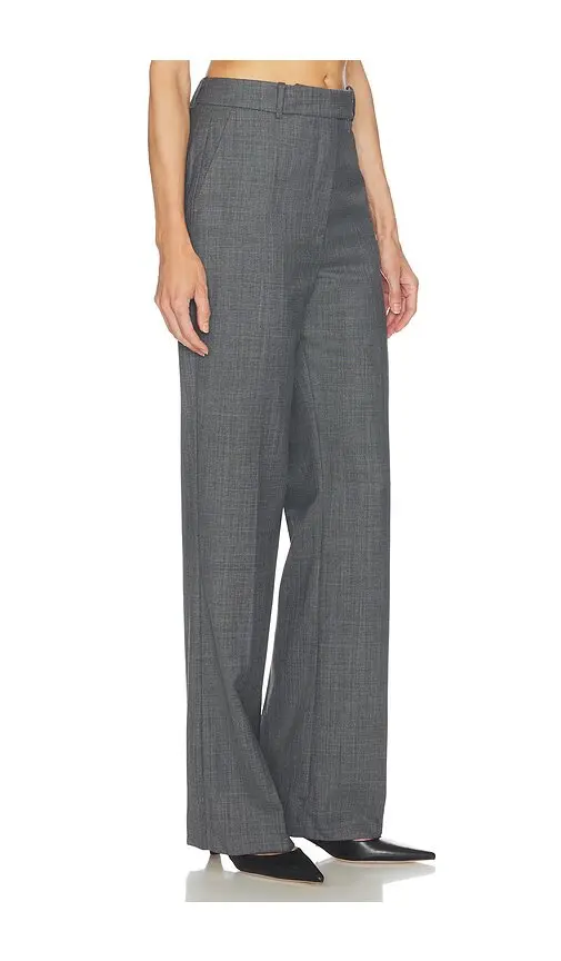 GANNI Wool Melange Suiting Straight Pant
